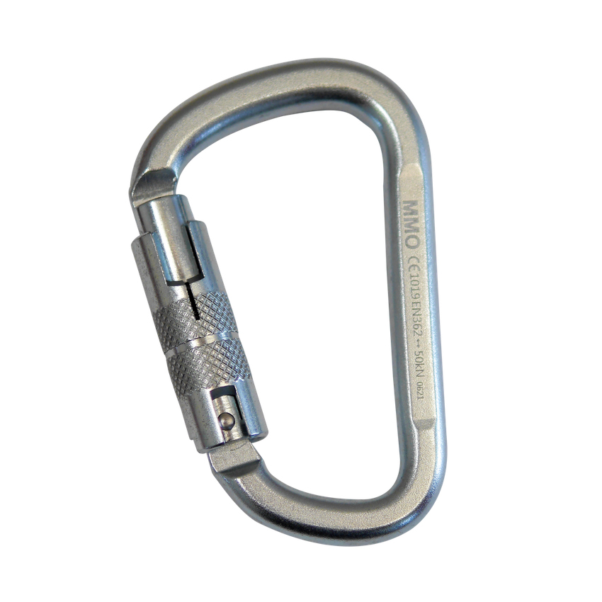 MMO Steel D Triple Lock Carabiner | Mountain Mail Order